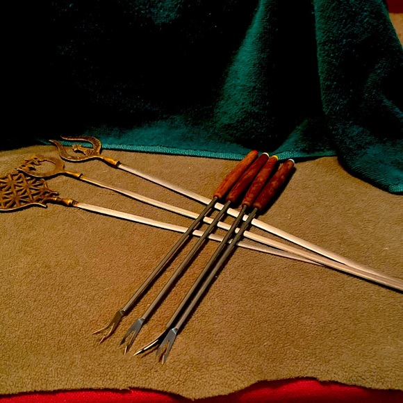 Dining | 3 Vintage Roaring Skrews With 4 Vintage Fondue Forks | Poshmark